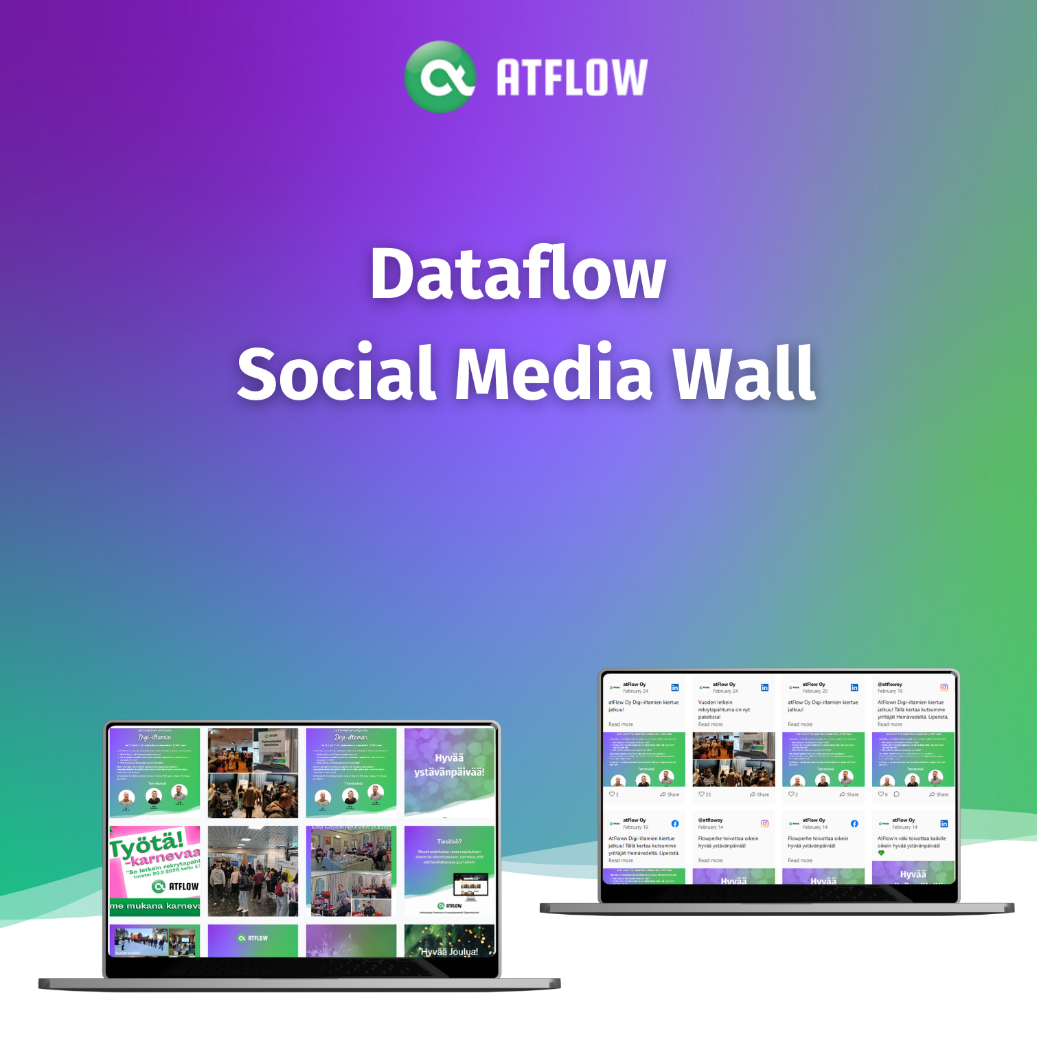 Dataflow Social Media Wall | AtFlow Oy